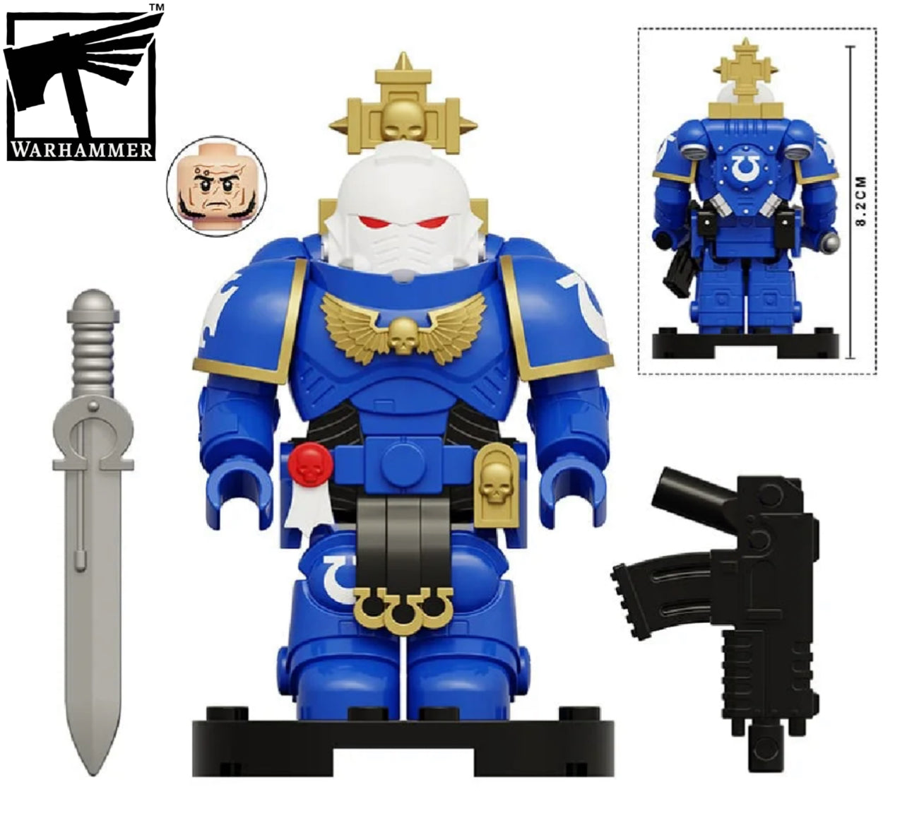 MINIFIGURE WARHAMMER 40K UNIVERS: Ultramarines Space Marines Astartes ...