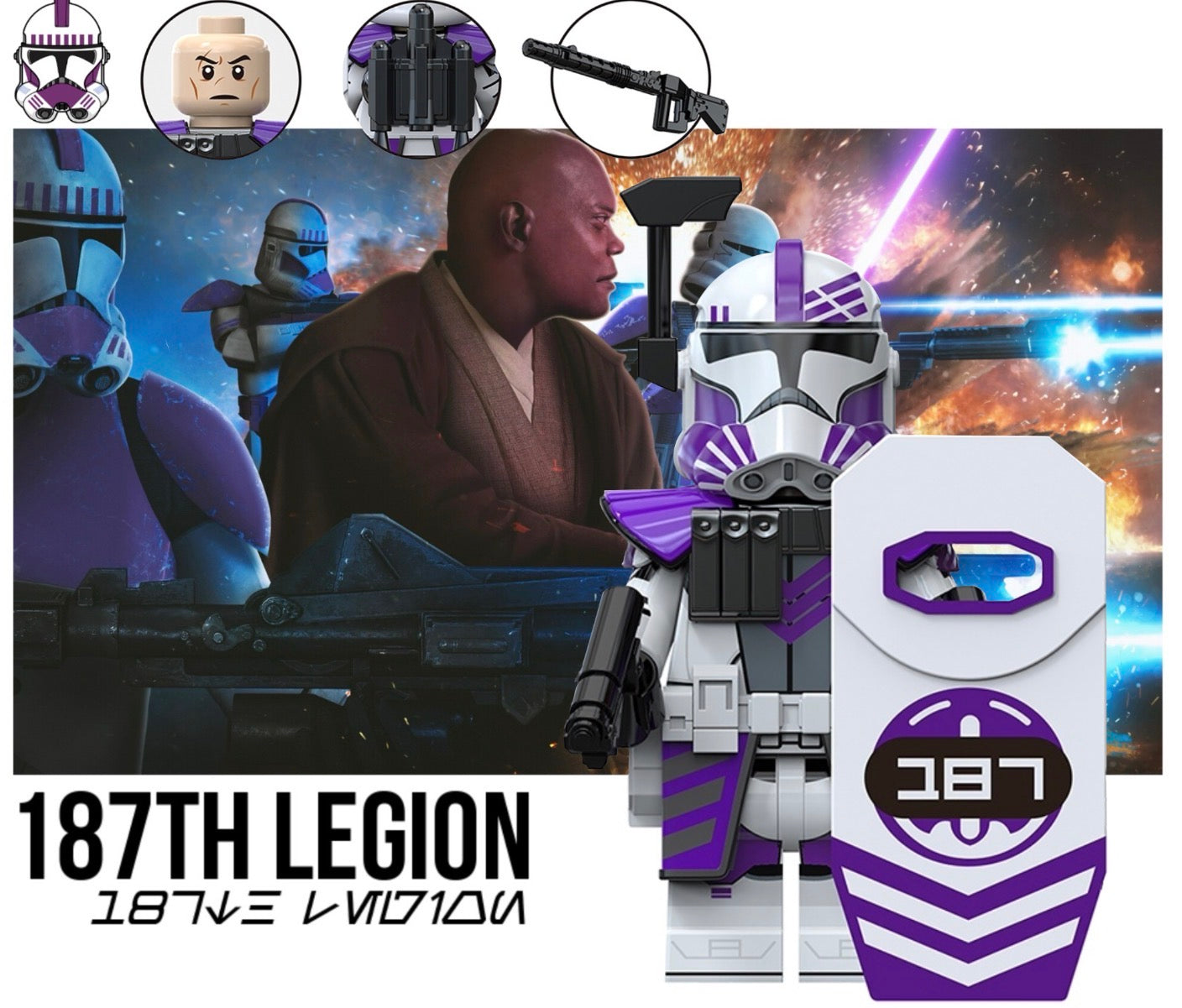 MINIFIGURE STAR WARS UNIVERS: 187th CLONE TROOPER Custom – ZedBrick