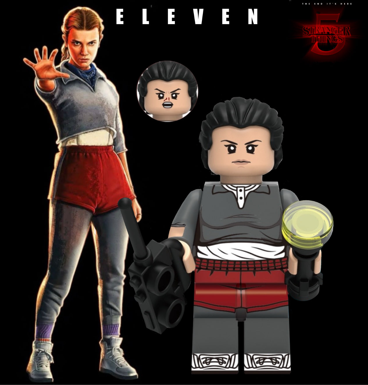 MINIFIGURE STRANGER THINGS UNIVERS: ELEVEN Custom – ZedBrick