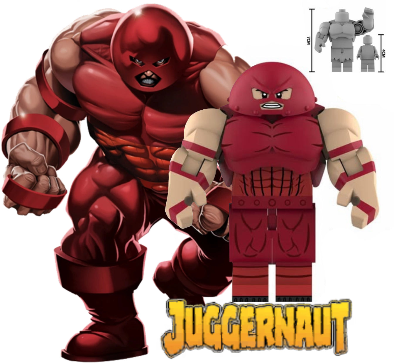 ⭐️ ⭐️ ⭐️ BIG MINIFIGURE MARVEL UNIVERS: JUGGERNAUT ⭐️ ⭐️ ⭐️ Custom ...