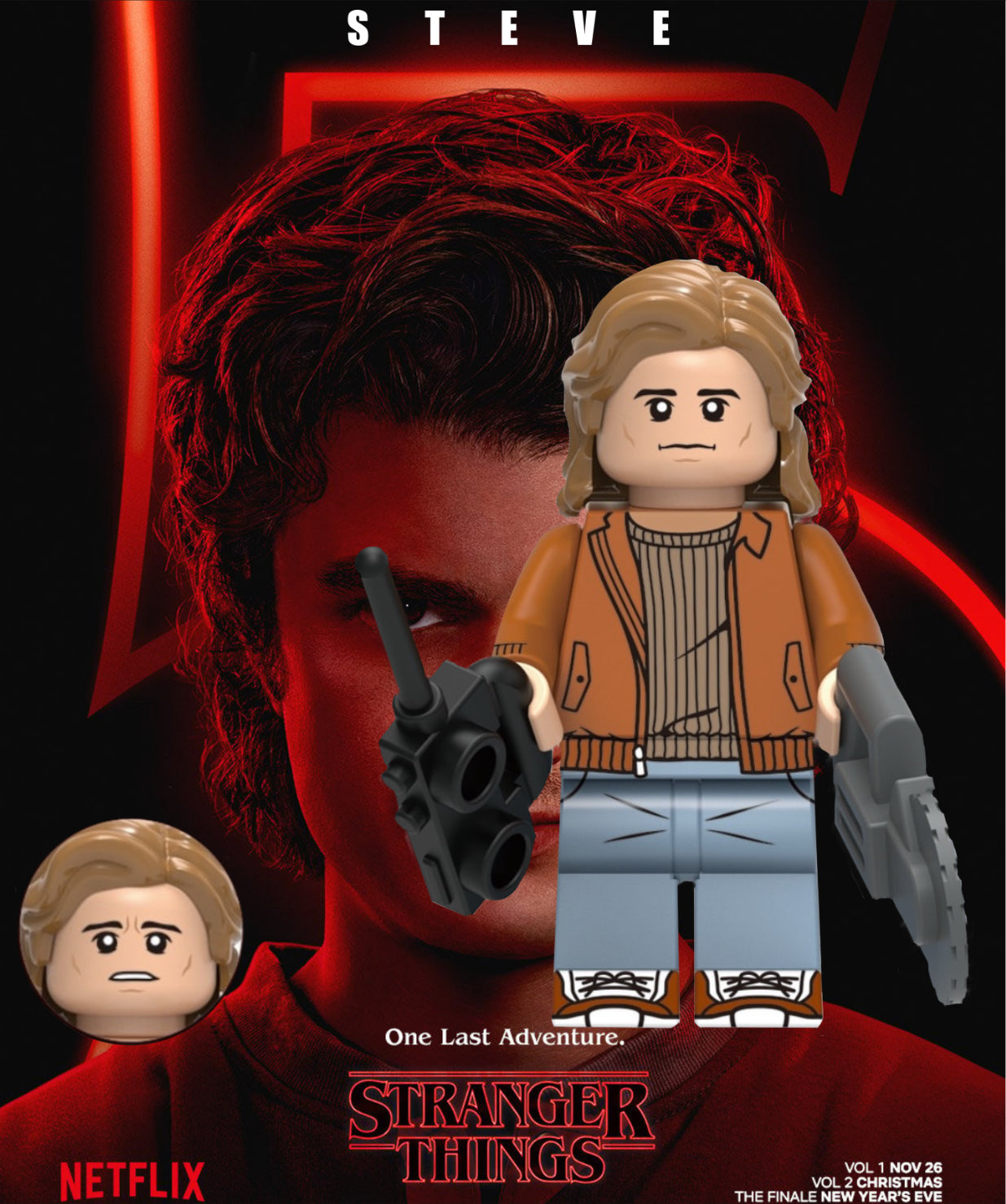 MINIFIGURE STRANGER THINGS UNIVERS: STEVE Custom – ZedBrick