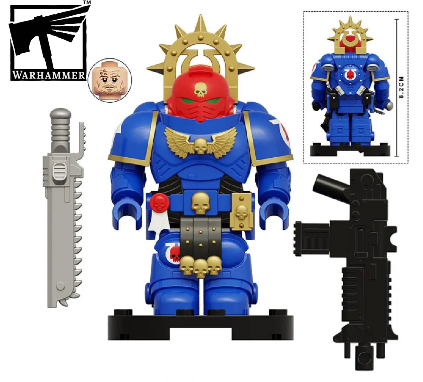 MINIFIGURE WARHAMMER 40K UNIVERS: Ultramarines Space Marines Astartes ...