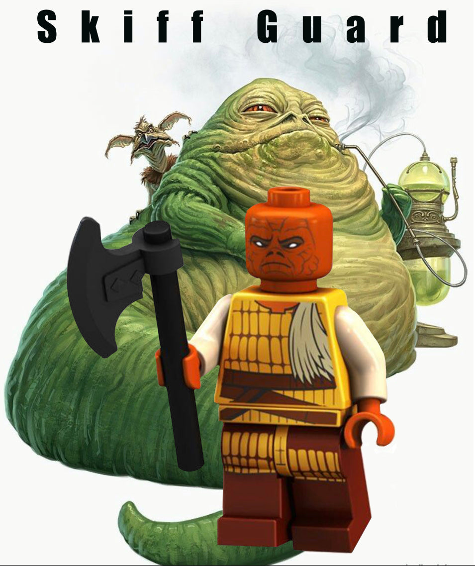 MINIFIGURE STARWARS UNIVERS: GARDE DE JABBA LE HUTT "Skiff Guard" Cust ...
