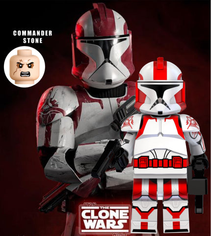 ♥️MINIFIGURE STAR WARS UNIVERS: CLONETROOPER COMMANDER STONE♥️Custom ...