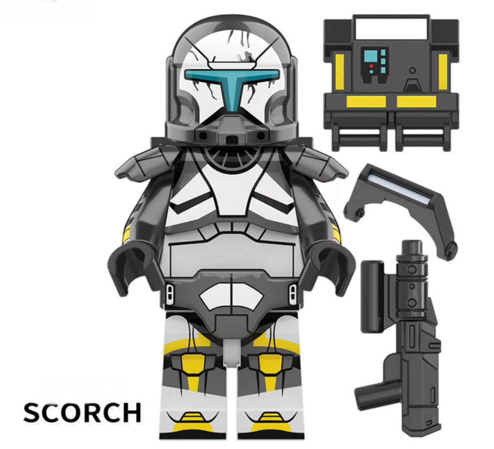 MINIFIGURE STAR WARS UNIVERS: CLONETROOPER COMMANDO SQUAD SCORCH custo ...