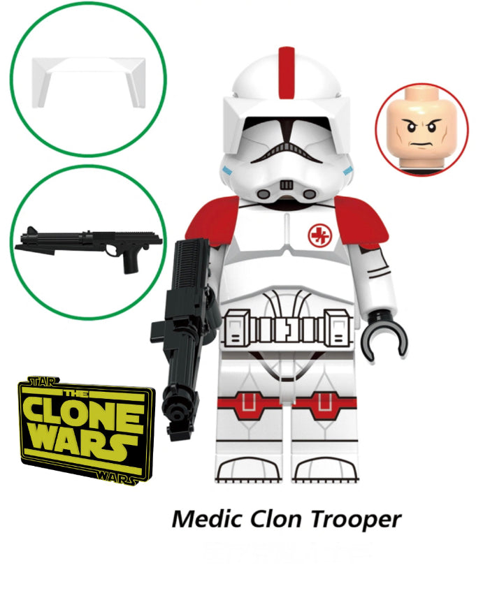 MINIFIGURE STAR WARS UNIVERS MEDIC CLONE TROOPER Custom – ZedBrick
