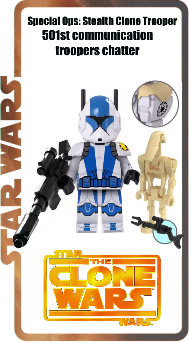 MINIFIGURE STAR WARS UNIVERS 501th COMMUNICATION CLONE CHATTER custom ...